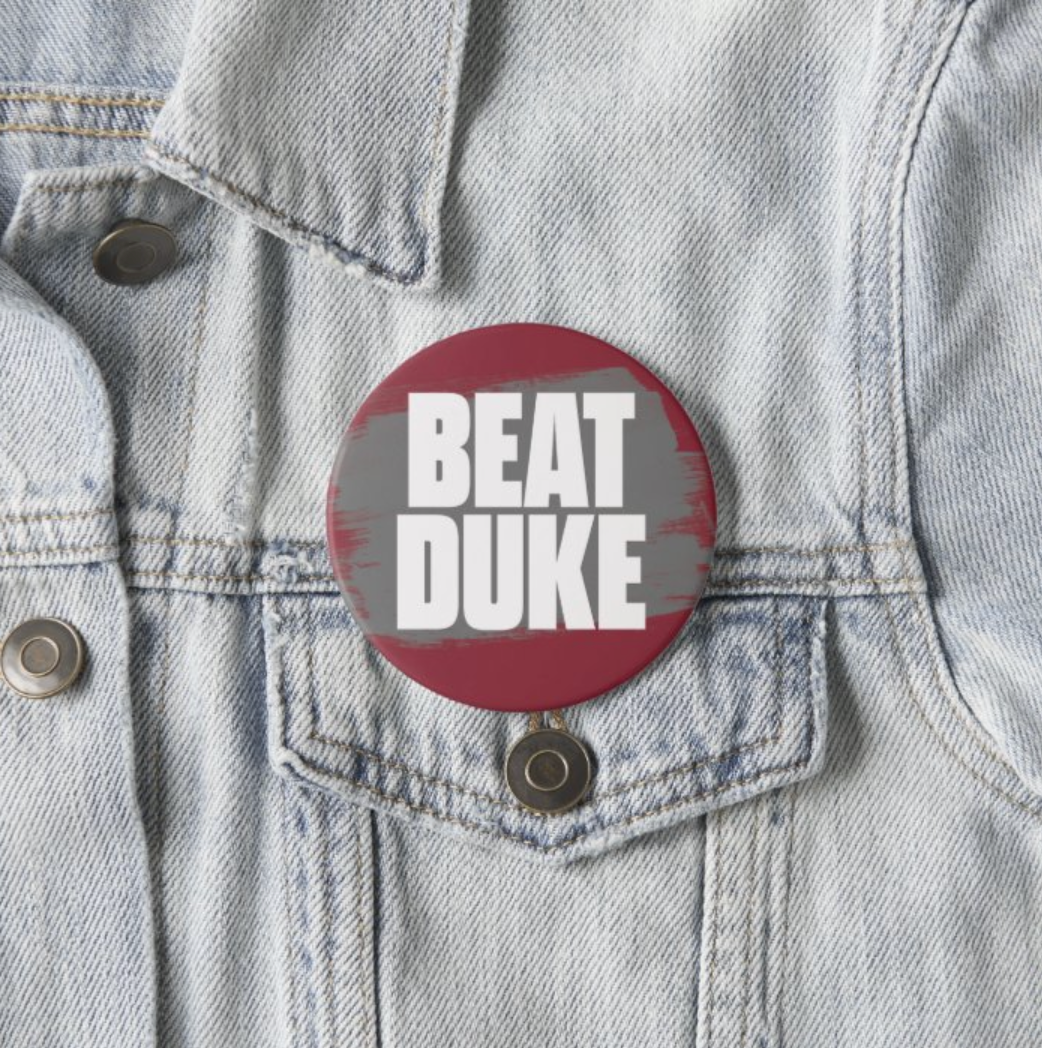 Beat Duke Button | Trojan Threads